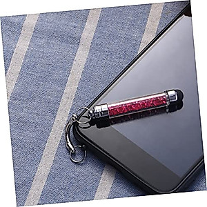 Hemobllo Mini Stylus Pen - 8 Pcs Crystal Capacitive Stylus Universal Touch Screen Pen Portable Stylus Pens with 3.5mm Jack Stylus for Smartphones Tablets Touch Screens (Random Color)