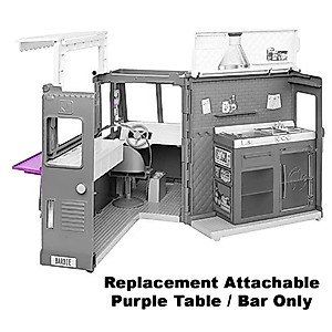 Barbie Replacement Parts Doll Fresh 'n Fun Foodtruck Playset - GMW07 ~ Replacement Attachable Purple Table / Bar