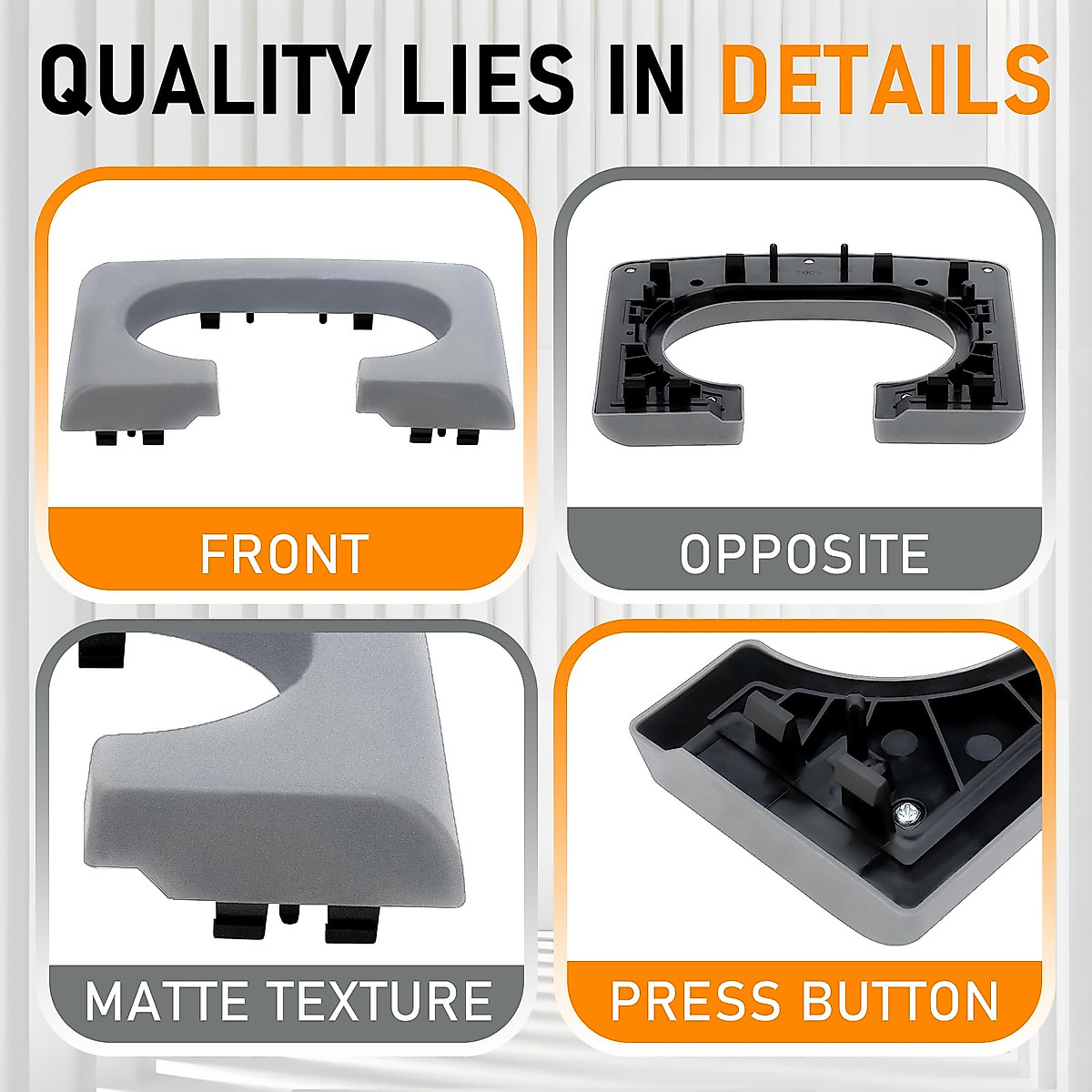 Center Console Cup Holder Replacement Pad Compatible with Ford F-150 2004-2014 Center Console Parts Gray Center Console Cupholder Replacement Pad (Gray)