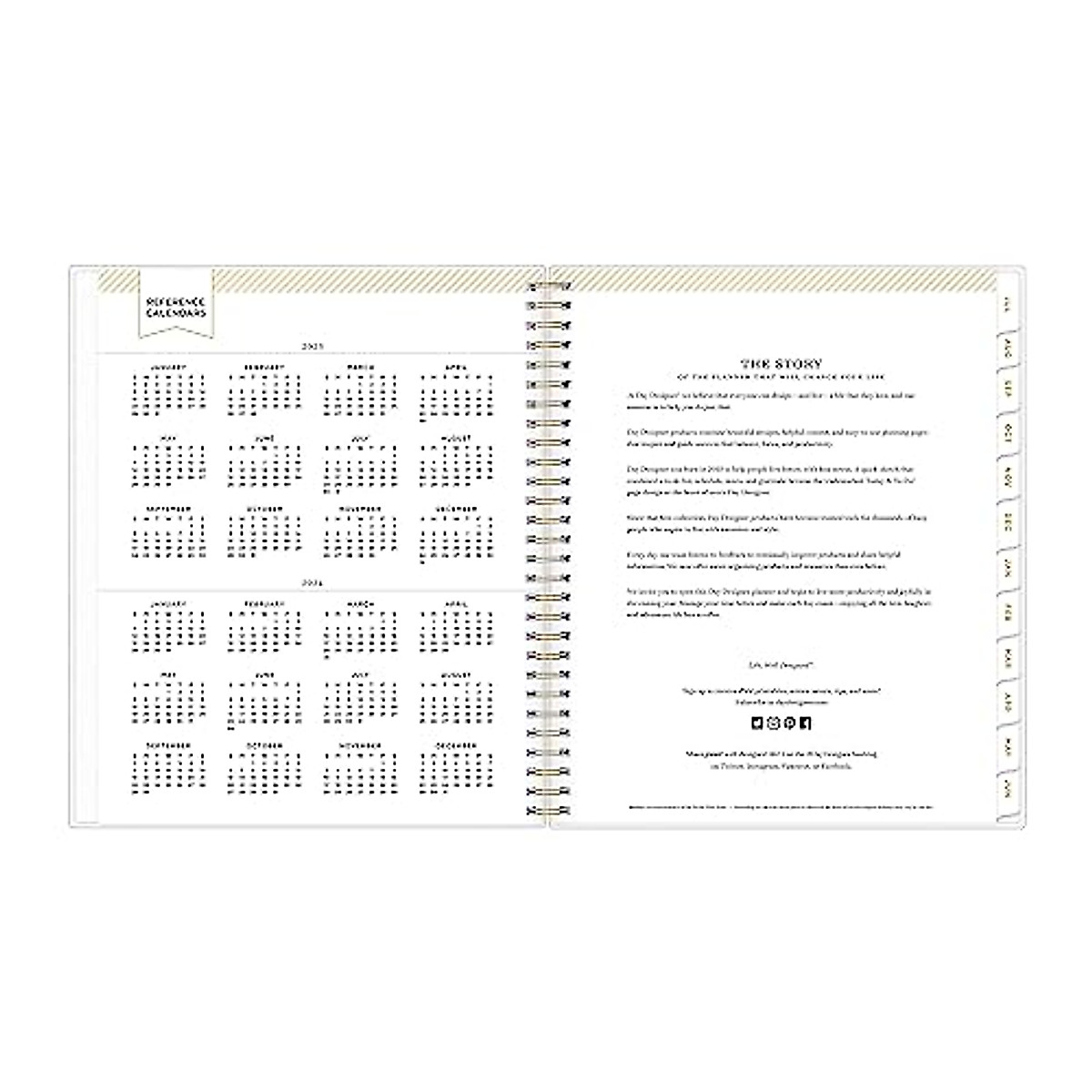 2023-2024 Day Designer Monthly Planning Calendar, 8" x 10", Elle Blue Frosted, July 2023 to June 2024, 142488