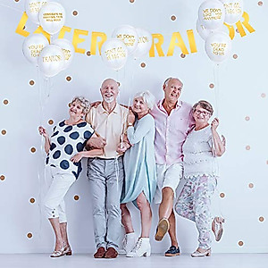 21 Pieces Last Day Office Party Supplies Traitor Banner Coworker Going Away Balloons for Going Away Farewell Retirement Job Change Relocation Quitting Party Decoration (Gold)