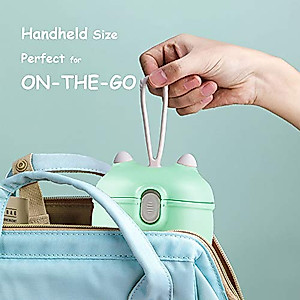 Baby Formula Dispenser, Portable Milk Powder Dispenser Snack Storage Container for Travel Bedroom Outdoor … (Green)