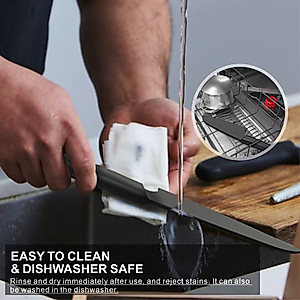 AILUROPODA Nylon Knife | 2 PCS Nylon Knife for Nonstick Pans | Nylon Knife Set for Cutting Fruits, Veggies and Bread Black