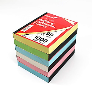 Silvine Cloakroom/Raffle Tickets, Numbered 1-1000 with Security Numbering. Ref CRT1000 [Pack of 6]