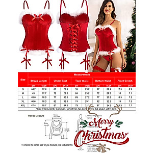 Avidlove Women's Corset Busiter Lingerie Chirstmas Costumes Overbust Corset