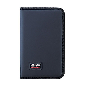 Global G-666/07-Knife Portfolio with 7 Pockets, Black Knife Carrier