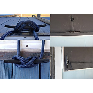 MIZUGIWA Nylon Boat Cleats Dock Cleats Black 4 Inch Boat Ties,Kayak Rope Tie Cleat,Rope Cleat,Kayak Cleat for Boat Docks,Kayaks,Marine,Nautical Decor,Pack of 4