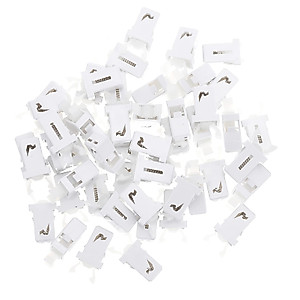 ARTIBETTER Waste Basket Clips 50pcs Trash Can Lock Universal Garbage Can Lid Lock Self- Locking Garbage Trash Switch Replacement Catch Trash Bin Accessories (White) Garbage Bin Lock