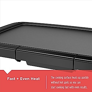 BLACK+DECKER GD2011B Family-Sized Electric Griddle with Drip Tray