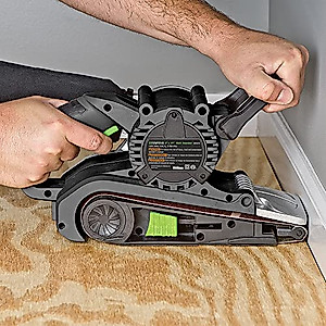 Genesis GBS321A Single Lever 3" x 21" Variable Speed Belt Sander with Adjustable Front Handle and Dust Collection Bag , Grey