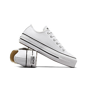 Converse Women's Chuck Taylor All Star Lift Sneakers, White/Black/White, 8 Medium US