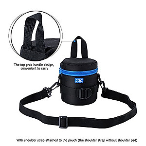JJC Deluxe Lens Case Pouch for Canon EF-S 18-55mm/EF-S 10-18mm/EF 50mm,Nikon AF-S 18-55mm/AF-P 18-55mm/Nikkor 50mm,Fuji Fujinon XF 18-55mm/XF 23mm/XF 16mm and Other Lens Below 2.95" x 3.93"(D x L)