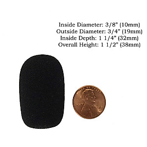 Tetra-Teknica XFFZDP-BLK Lapel & Headset Microphone Windscreen, Color Black, One Dozen Pack