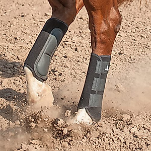 Classic Equine EZ Wrap Lite Hind Splint Boots, Black