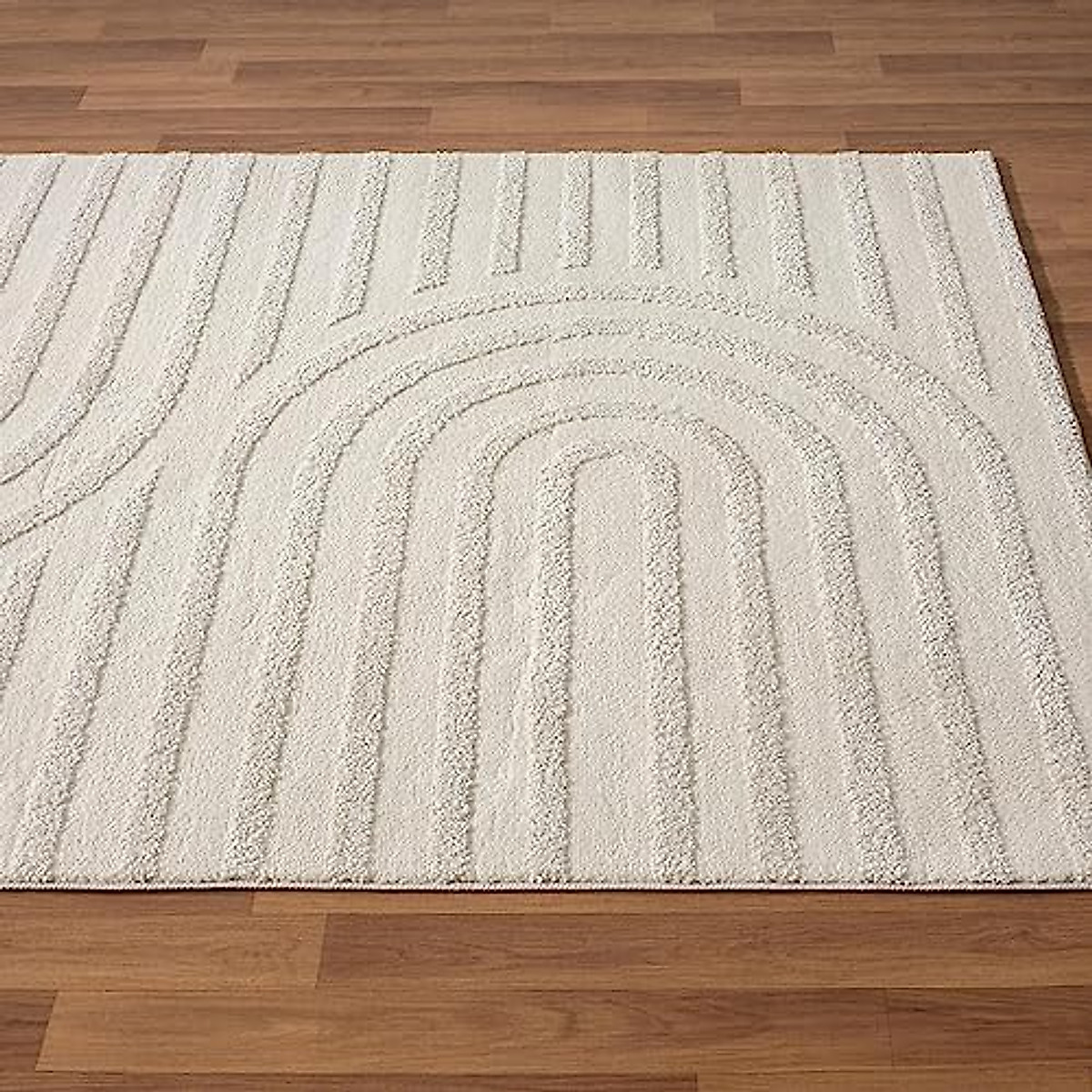 LUXE WEAVERS Modern Geometric Cream 8x10 Area Rug