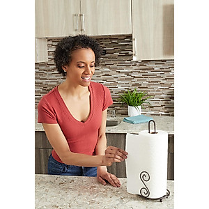 Home Basics PH10655 14 Inch Bronze Color Paper Towel Holder