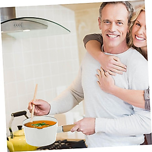 DOITOOL Sauce Pan Noodle Pot Baby Food Pan Kitchen Cookware Mini Soup Pot Enamel Saucepan Milk Heating Pot Cooking Utensils Infant Food Baking Pan Baby Food Cooking Pot