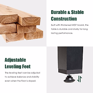 Goplus 48'' Foosball Table, Wooden Soccer Games Table w/ 2 Footballs, Score Keepers, Indoor Home, Game Room, Arcade Competition Sized Football Table for Adult Kids Youth (Black)