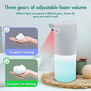 GZRKF Automatic Foaming Soap Dispenser Bathroom Hand Soap Dispenser Automatic Dish Soap Dispenser for Kitchen Sink Bathroom Commercial Hotel White