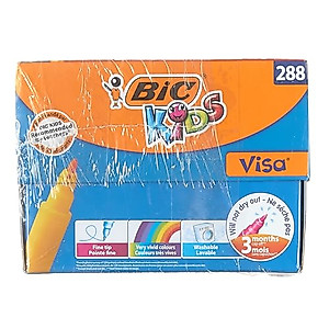 BIC Kids Visa Felt Pens - Assorted Colours, Classpack of 288