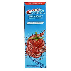 Crest Toothpaste Kids Strawberry Rush, 4.2 Ounce (Pack of 3)
