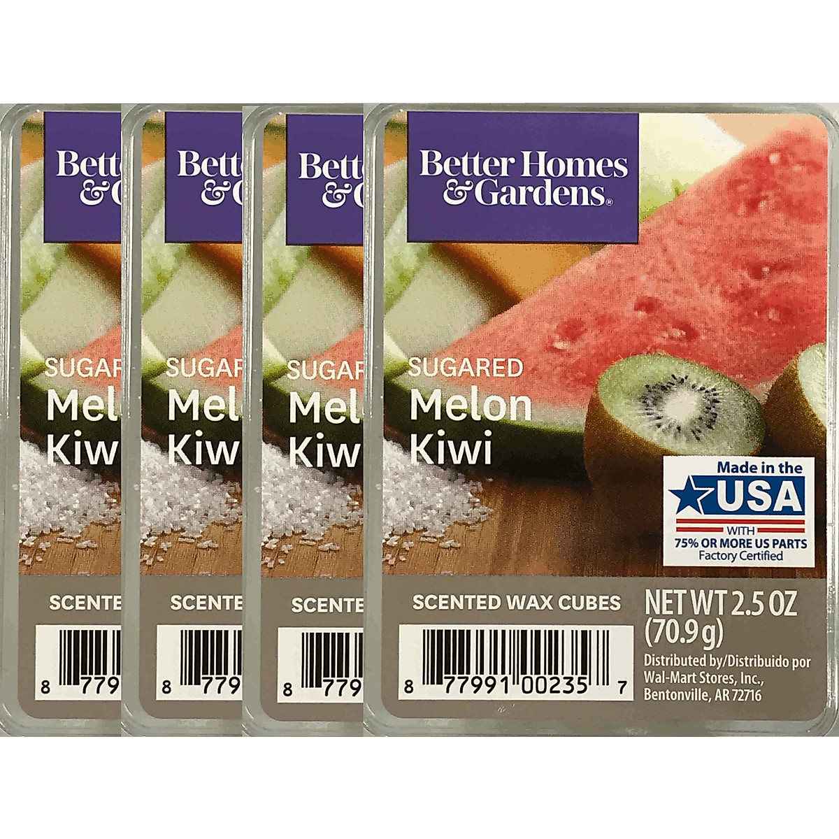 Better Homes and Gardens Sugared Melon Kiwi Scented Wax Cubes - 4-Pack