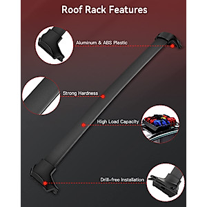 GDSMOTU 2Pcs Roof Racks Cross Bars Compatible for Honda CR-V 2017-2022 Luggage Cargo Carrier, Black 165LBS Aluminum Cargo Carrier Rooftop Bag Luggage Racks Cross bar