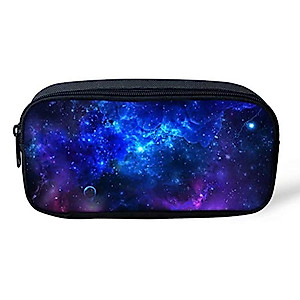 Dellukee Cute Galaxy Pencil Bag For Kids Practical Durable Compact Zipper School Pencil Case Pen Bags