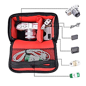 FOSOTO Waterproof Anti-shock Camera Case Bag Compatible for Canon Powershot SX540 SX530 SX60 SX420 HS M5,Nikon Coolpix L340 B500 B700 L330 L840 P610,Panasonic LUMIX FZ80 GX85,Sony a6000 Digital Camera