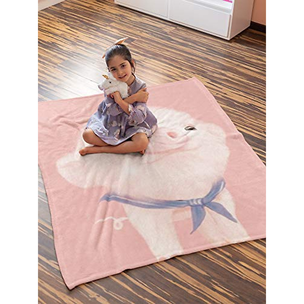 Cute Pink Piggy Pig Soft Throw Blanket All Season Microplush Warm Blankets Lightweight Tufted Fuzzy Flannel Fleece Throws Blanket for Bed Sofa Couch 60"x50"