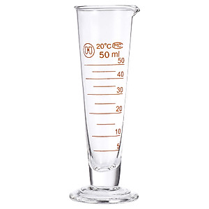 Lab Graduated Measuring Cup, Cup With Spout Wide Mouth Glass Beaker Liquid Dispenser Measuring Cylinder Experiment Tool for Science