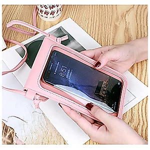 ISYSUII Crossbody Wallet Case for Samsung Galaxy S10 Plus Touch Screen Cell Phone Purse Love Heart Pattern with Card Holder Neck Strap Leather Magnetic Protective Cover for Women Girls,Red