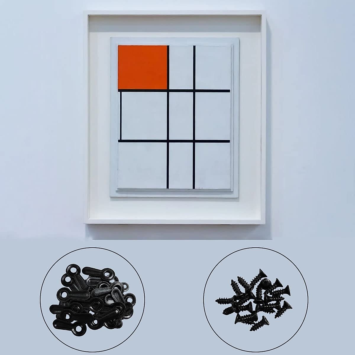 100 Pieces Metal Picture Frames Turn Button Fasteners with 100 Pieces Screws, Picture Frame Hardware Backing Clips Picture Turn Button Frame Picture Turn Button Fasteners Set
