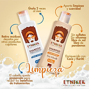 ETNIKER Deep-Cleansing Clarifying Shampoo | Afro-textured, Curly & Wavy hair | Remove Build-Up & Restore Shine | Free from Salt and Parabens | by L’mar | Size: 8.4 fl oz (250 mL)