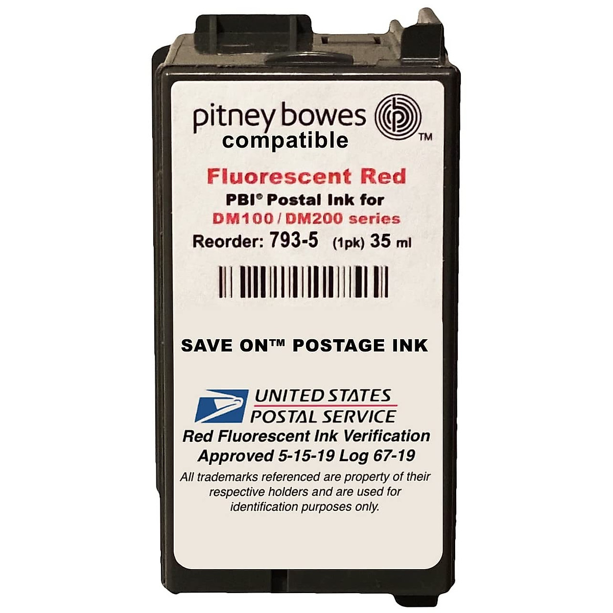 Original Pitney Bowes DM100i and DM200 793-5 Postage Meter Red Ink