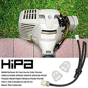 Hipa 90069 RePower Kit Fuel Line for Echo Trimmer SRM210 GT200 SRM225 SRM210 SRM2100 GT225 PAS225 PB200 PB250 PB250LN PE200 PE2100 PE211 ES210 ES250 HC150 HC151 Mantis Tiller Carburetor