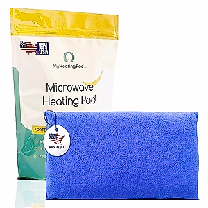 My Heating Pad for Pain Relief - Moist Microwavable Heating Pad for Joints and Muscles Relief - Microwave Hot Pack Heat Pad for Cramps - Calming Chilled or Heated Pad Therapy - 1 Pack Blue