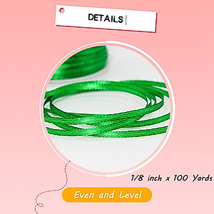 Capesaro Champagne Ribbon - 1/8 inch x 100 Yards Solid Color Double Face Thin Satin Ribbon for Gift Wrapping Flowers Bouquet Baby Hair Accessories Wedding Birthday