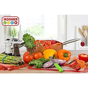 Parve Green 3” Paring Knife - Sharp Kitchen Knife - Ergonomic Handle, Pointed Tip - Color Coded Kitchen Tools by The Kosher Cook