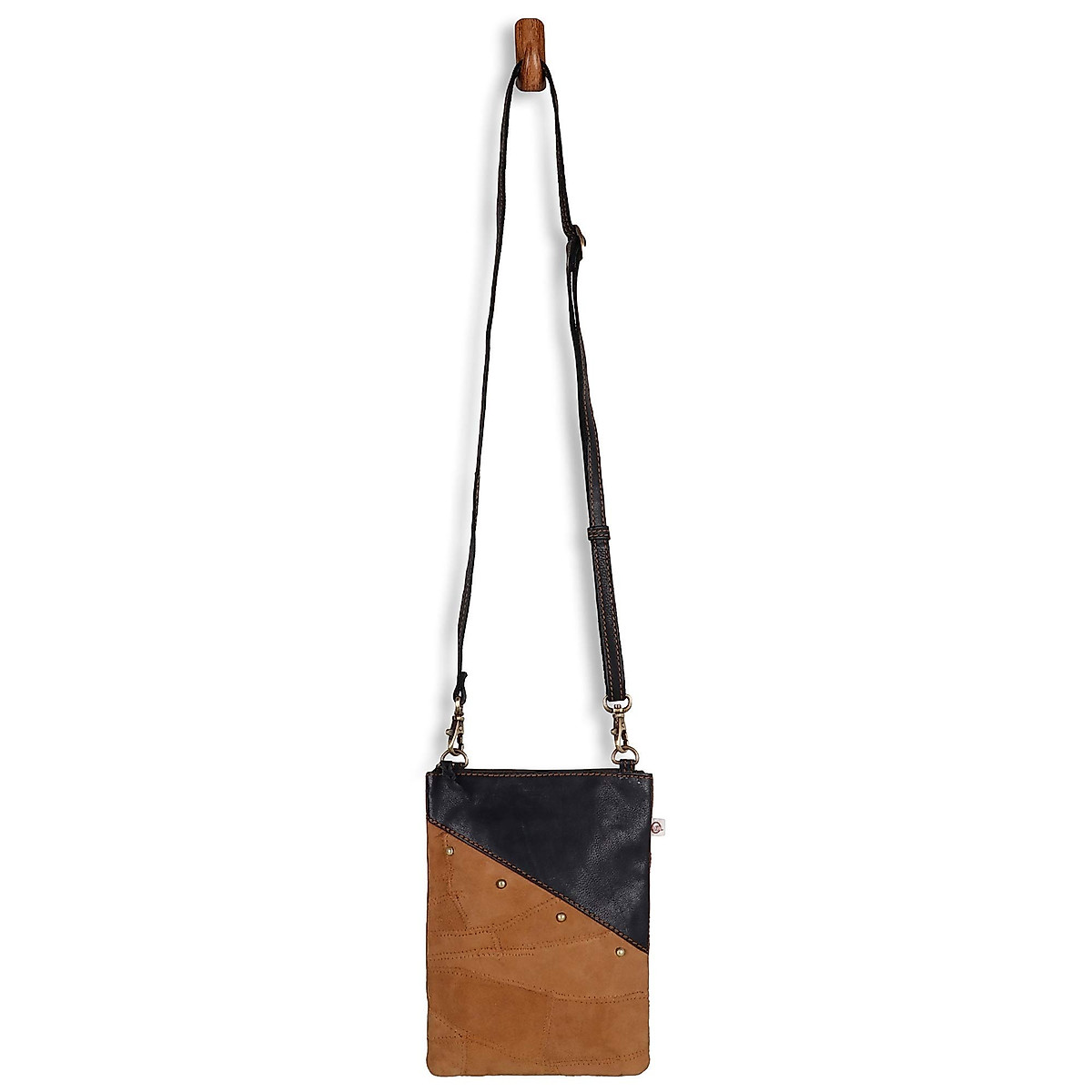 VAAN & Co Women's Brisk Python Small Cross Body Upcycled Genuine Leather Bag Python