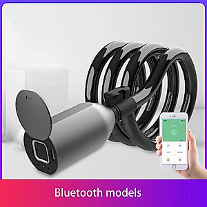 Bicycle Locks Heavy Duty Anti Theft Bike Lock Bike Lock Bluetooth, Fingerprint 3 in 1 Bicycle Lock, with Bracket Charging Cable, 1.5m Anti-Theft Keyless Mountain Bike Road, Bluetooth App