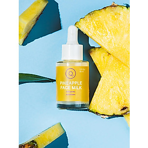 Exfoliating Pineapple Face Milk Serum with Olive Leaf Extract and Allantoin, 1 Fl Oz / 30 ml