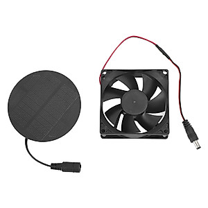 10W Solar Powered Exhaust Fan, 8cm Portable Solar Panel Fan Kit for Shed Garage Attic Barn Workshop Chicken Coop Pets Houses