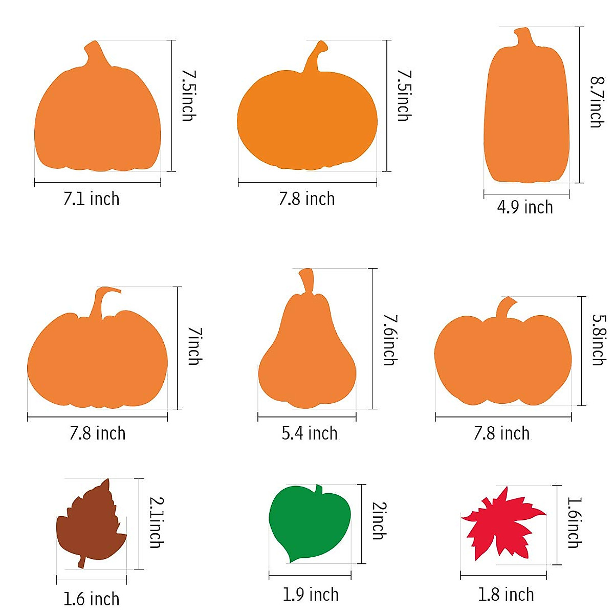 Hifunwu 30Pcs Halloween Foam Pumpkin Craft Kit Decorations with Foam Fall Maple Leaves Rhinestone Stickers for Halloween Thanksgiving Kids Art Crafts Decorations
