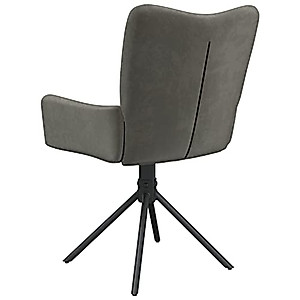 vidaXL Swivel Dining Chairs in Luxurious Dark Gray Velvet– Modern and Stylish, Comfortable Foam-Filled Seat, Perfect for Elegant Dining and Living Spaces