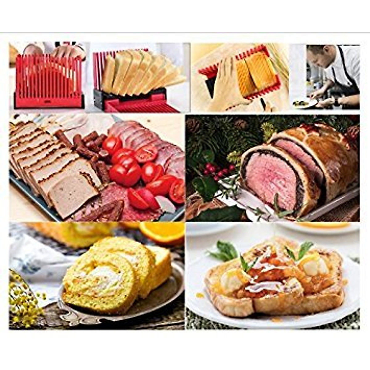 Fshopping foldable toast bread slicer bread uniform cutting