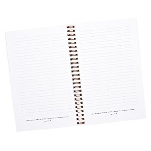 Christian Art Gifts Notebook Trust in the Lord Proverbs 3:5 Bible Verse Inspirational Writing Notebook Gratitude Prayer Journal Flexible PVC Cardstock Cover 128 Ruled Pages w/Scripture, 6 x 8.5 Inches