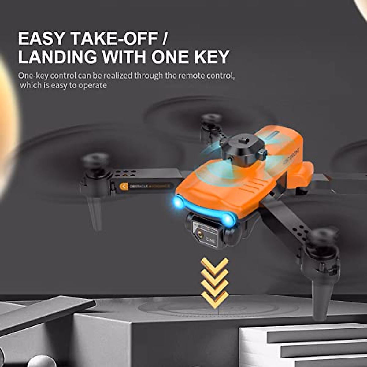 ZZKHGo Mini Drone with 1080P Dual HD Camera - Foldable Drone with Camera for Adults, Remote Control Small Drones Toys Gifts for Boys Girls, One Key Start, Altitude Hold, Headless Mode