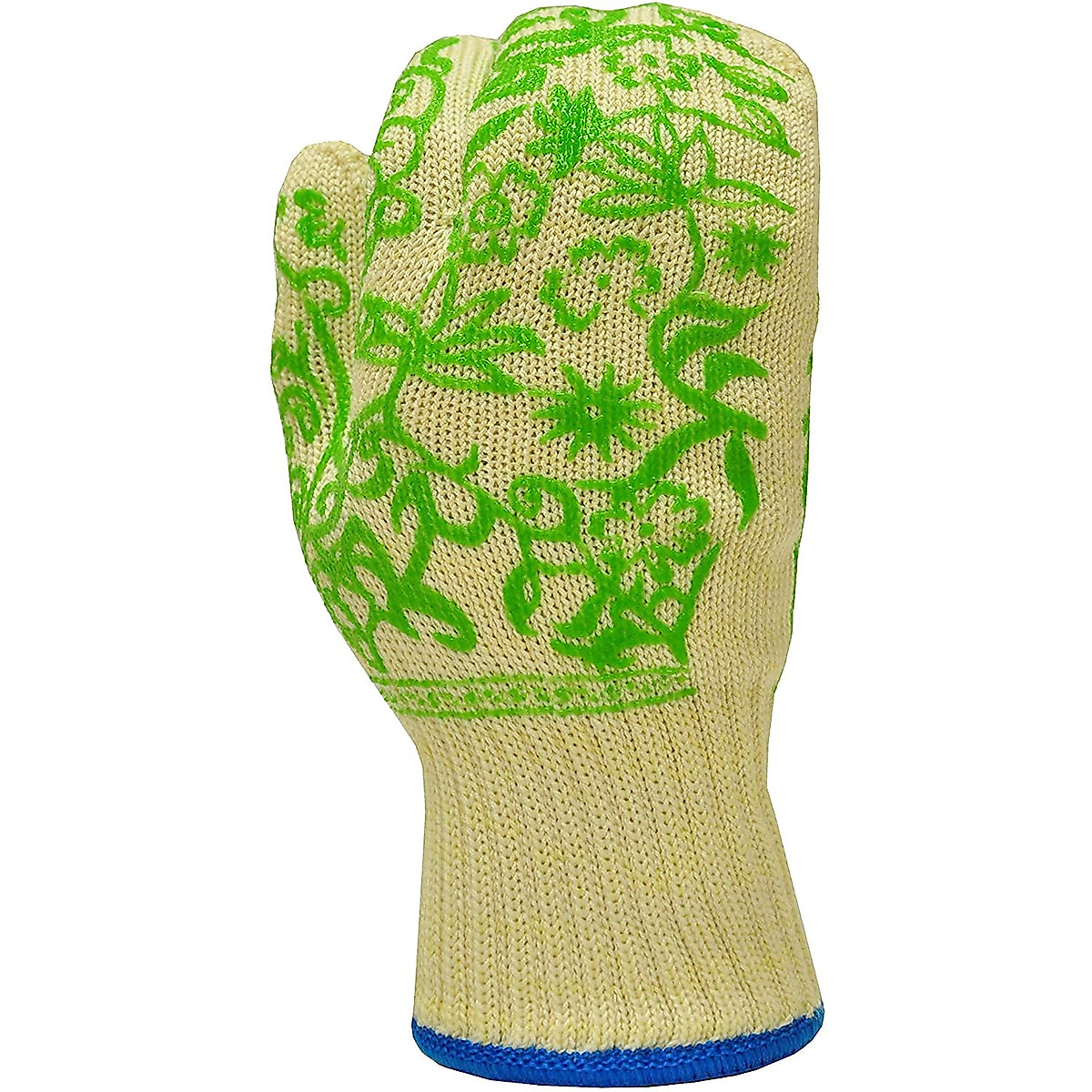 G & F 1688 Dupont Nomex & Kevlar Heat Resistant Oven Gloves, 3-Finger Oven Gloves & Pot Holder Set