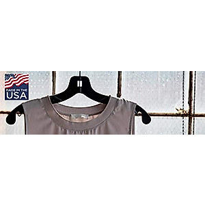 NAHANCO 2507 Plastic Shirt/Dress Hanger with Chrome Swivel Hook, Medium Weight, 17", Black (Pack of 100)